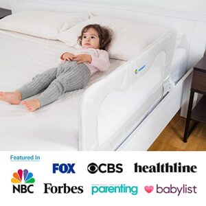 TotCraft Toddler Bed Rails Guard – Universal Baby & Children Rail for Box Spring &slats Kids Toddlers Cribs, Twin, Double, Full Size Queen &King - White (35.5L19.5H) in