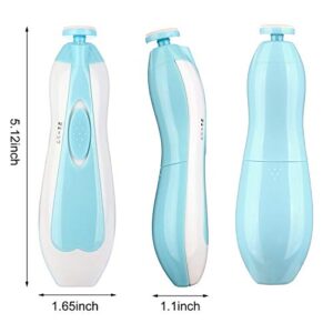 Baby Nail File Electric Nail Trimmer File Manicure Set, Toes Fingernails Care Trimmer with LED Light for Newborn, Kids and Adults