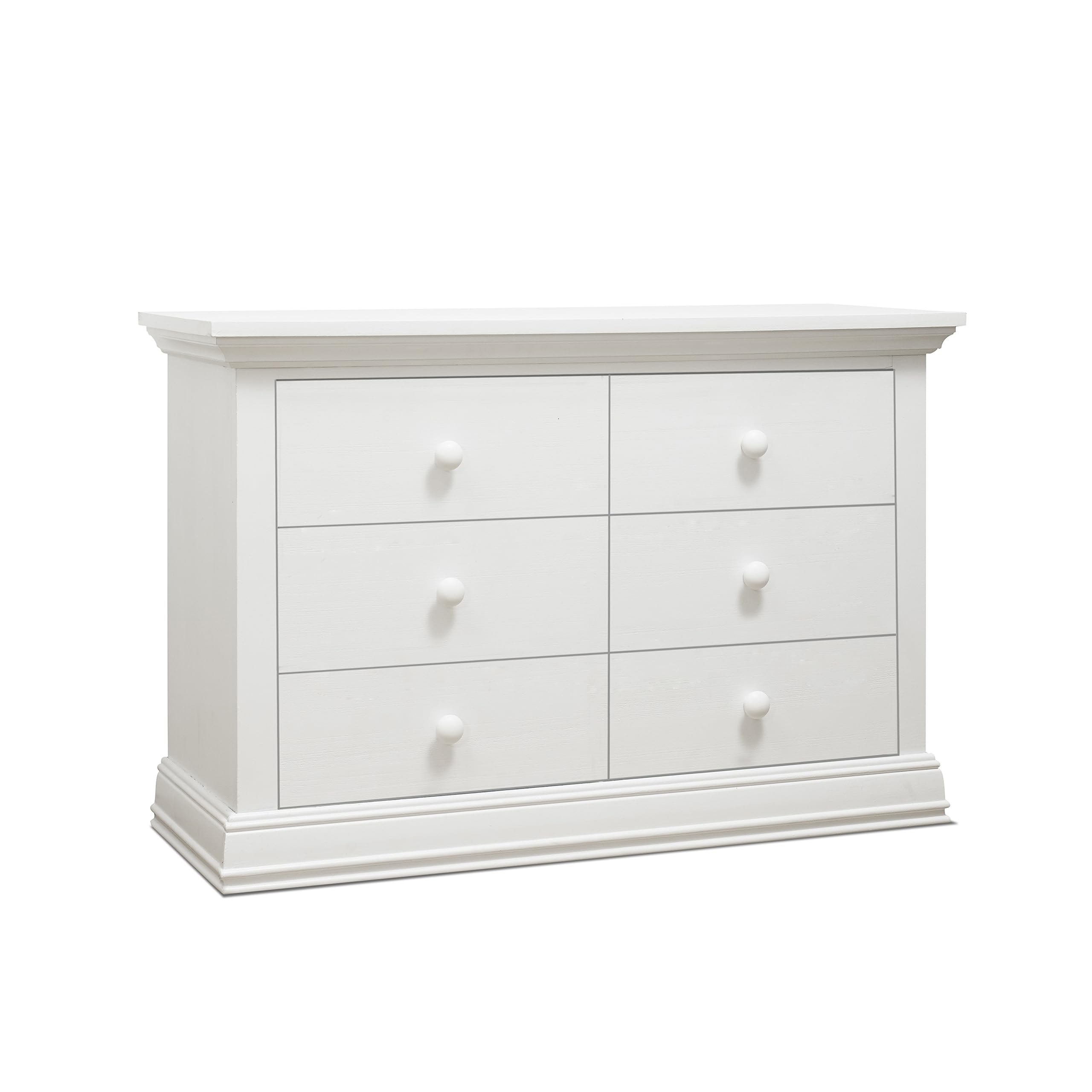 Sorelle Furniture Modesto Baby Double Dresser – White Dresser for Nursery, Kids Bedroom Furniture, Baby Dresser Drawers, Storage for Child’s Room with Drawers, Nursery Furniture for Infant-White