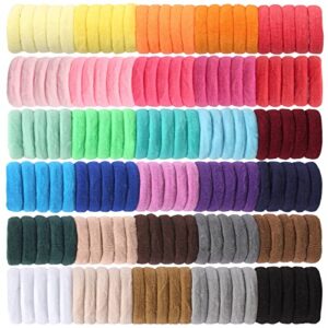 isbasa 300pcs baby hair ties, toddler hair accessories elastic hair, bands soft scrunchies for toddlers infants, small rubber bands for kids baby girls (30 colors)