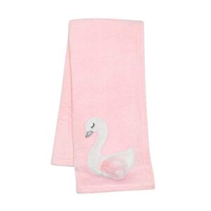 Bedtime Originals Blossom Pink/White Swan Coral Fleece Baby Blanket