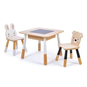 tender leaf toys - forest table and chairs collections - adorable kids size art play game table and chairs - made with premium materials and craftsmanship for children 3+ (forest table and chairs)