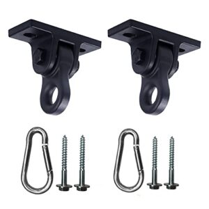 abusa heavy duty black swing hangers screws bolts included over 5000 lb capacity playground porch yoga seat trapeze wooden sets indoor outdoor 2 pack