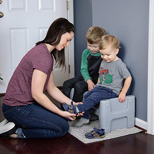 Simplay3 Sibling Step Stool, Lightweight and Non-Slip Step Stool for Kids, Multi-Level Height (Gray)