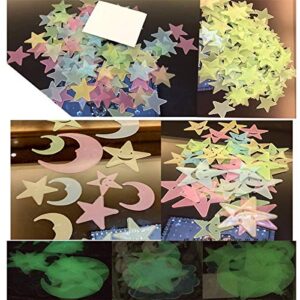 Stars Stickers for Ceiling, Adhesive 200PCS 3D Glowing Stars,Luminous Stars Stickers for Kids Bedroom Decor,Wall Stickers (Stars)