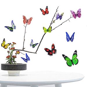 PARLAIM 104PCS Butterfly Wall Decals for Wall-3D Butterflies Wall Stickers Butterfly Decoration Butterflies Decoration Removable Mural Decals Home Decoration for Kids Nursery Bedroom Living Room Decor