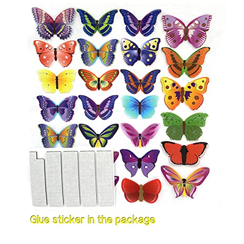 PARLAIM 104PCS Butterfly Wall Decals for Wall-3D Butterflies Wall Stickers Butterfly Decoration Butterflies Decoration Removable Mural Decals Home Decoration for Kids Nursery Bedroom Living Room Decor