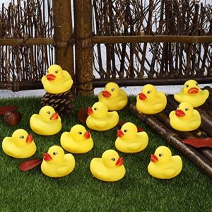 50-Pieces Float & Squeak Mini Rubber Duck Baby Bath Ducky Sound Shower Toys for Kids