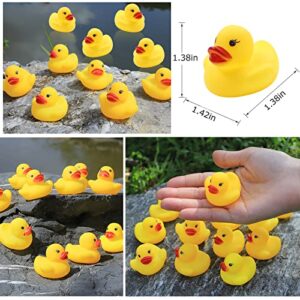 50-Pieces Float & Squeak Mini Rubber Duck Baby Bath Ducky Sound Shower Toys for Kids