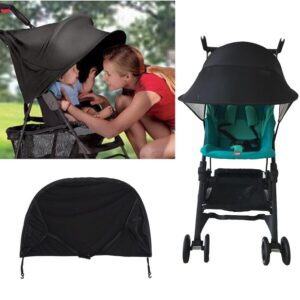 Baby Stroller Sun Shade Sun Protection Sun Shade for Strollers Car Seats Pram Pushchair Buggy Stroller Sunshade Parasol Sun Rain Shade Canopy Cover Awning Anti-UV Toddlers Stroller Canopy Sun Shade