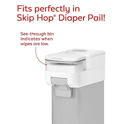 Skip Hop Wipes Dispenser, Nursery Style, Clear/White