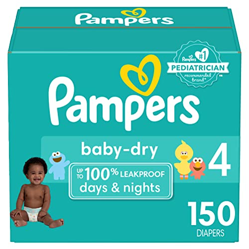 Diapers Size 4, 150 count - Pampers Baby Dry Disposable Diapers