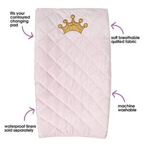 Boppy Changing Pad Cover, Pink Royal Princess, Minky Fabric , 32x16x7 Inch (Pack of 1)