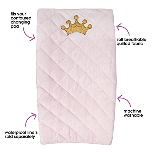 Boppy Changing Pad Cover, Pink Royal Princess, Minky Fabric , 32x16x7 Inch (Pack of 1)