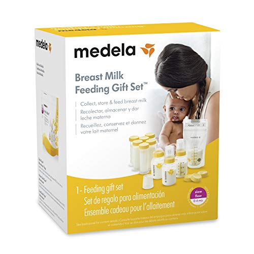 Medela Breastfeeding Gift Count, Breast Milk Storage System; Bottles, Nipples, Travel Caps, Breastmilk Storage Bags and More, Made Without BPA