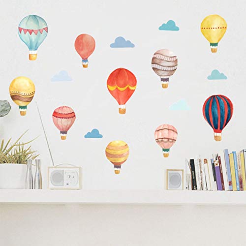 Bamsod Balloon Wall Stickers,Peel and Stick Removable Cloud Balloons Wall Decals Decoration for Kids Nursery Bedroom Living Room