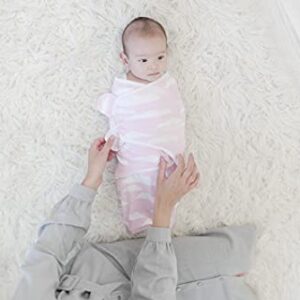 BaeBae Goods Swaddle Blanket, Adjustable Infant Baby Swaddling Wrap Set of 4, Baby Swaddling Wrap Blankets for Boys and Girls Made in Soft Cotton (0-3 Months)