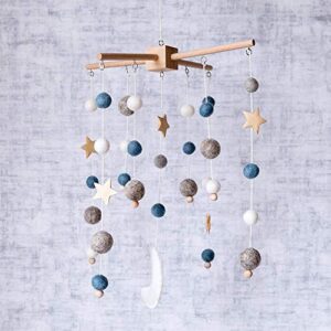 baby crib mobile wooden wind chime bed bell,nursery mobile crib bed bell baby bedroom ceiling wooden beads wind chime hanging