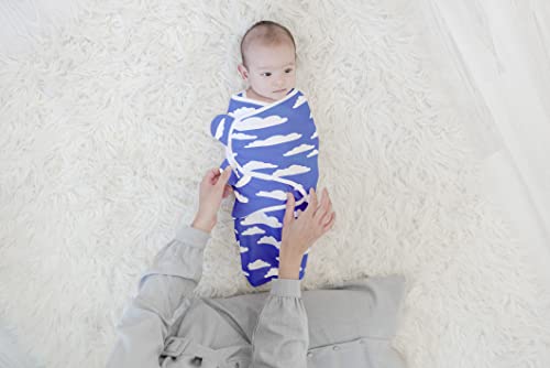 BaeBae Goods Swaddle Blanket, Adjustable Infant Baby Swaddling Wrap Set of 4, Baby Swaddling Wrap Blankets for Boys and Girls Made in Soft Cotton (0-3 Months)