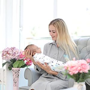 BaeBae Goods Swaddle Blanket, Adjustable Infant Baby Swaddling Wrap Set of 4, Baby Swaddling Wrap Blankets for Boys and Girls Made in Soft Cotton (0-3 Months)