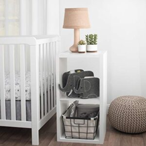 Little Love by NoJo Grey Felt Elephant Shaped Nursery Storage Caddys, Grey