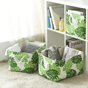 Tegance Storage Baskets Bins for Organizing, Foldable Sturdy Fabric Basket W/Handles, Large Rectangular Decorative Storage Basket for Shelves Nursery Closet Toy Blanket (3 Pack 15.7x11.8x8.3")…