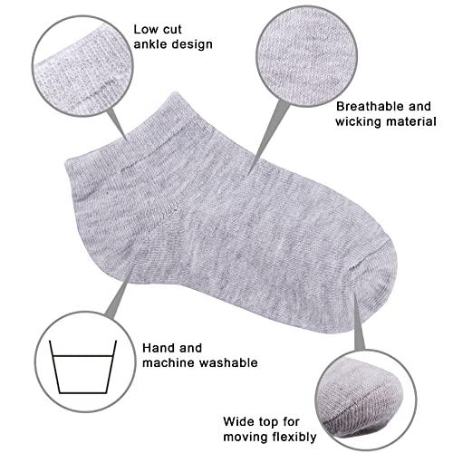 Duufin 25 Pairs Toddler Ankle Socks Low Cut Kids Half Cushion Socks Low Rise Ankle Socks for Boys and Girls, 2-4T