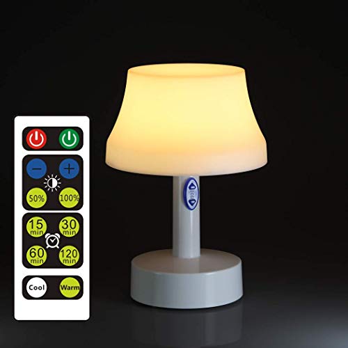 WRalwaysLX Led Night Light, USB Power/Battery Operated Nursery Lamps with Remote Control, Portable 5-Stage Dimmable Table Lamp with Timer for Bedroom, Kids Room and Other Room