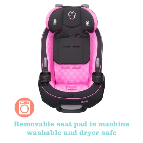 Disney Baby Grow and Go All-in-One Convertible Car Seat, Rear-facing 5-40 pounds, Forward-facing 22-65 pounds, and Belt-positioning booster 40-100 pounds, Simply Minnie