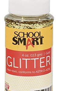 School Smart Craft Glitter, 4 Ounce Jar, Gold