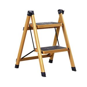 pengjie folding ladder step stool ladder stool 2 step folding heavy duty steel portable anti slip mat tread compact 150 kg capacity