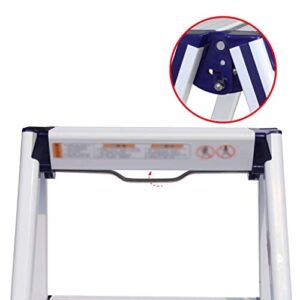 PENGJIE Folding Ladder Step Stool Ladder 3 Step Folding Aluminum Stool Heavy Duty Steel Portable Anti Slip Mat Tread Compact 120 Kg Capacity