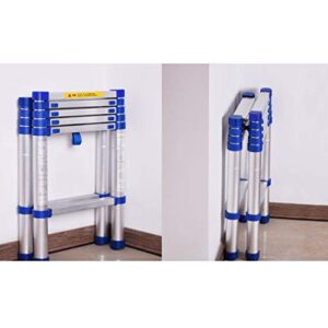 PENGJIE Folding Ladder Step Stool Telescopic Ladder 5 Step Folding Portable Aluminium Ladder A-Frame Multi-Purpose