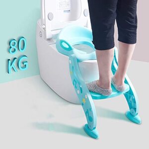 PENGJIE Folding Ladder Step Stool Ladder Stool Kids Training Seat Adjustable Toilet Potty Chair Sturdy Non-Slip Foldable Adjustable Height