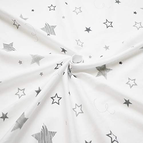 TL Care Printed 100% Cotton Knit Fitted Contoured Changing Table Pad Cover - Compatible with Mika Micky Bassinet, Super Stars, for Boys and Girls