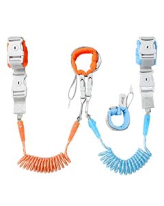 upgrade] anti lost wrist link, dr. meter 2 in 1 toddlers safety wristband leash with key & lock, dual length 6.56ft kids walking harness for supermarket mall airport amusement park zoo travel