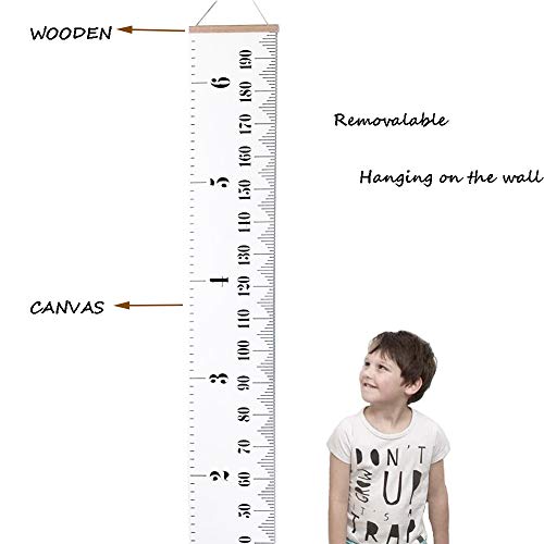 Growth Charts for Kids,Accurate Baby Height Growth Chart Ruler,Removable Canvas Wall Hanging Measurement Chart for Home Decoration