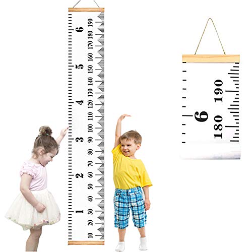 Growth Charts for Kids,Accurate Baby Height Growth Chart Ruler,Removable Canvas Wall Hanging Measurement Chart for Home Decoration