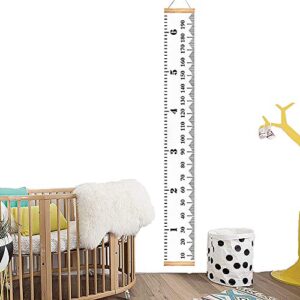 Growth Charts for Kids,Accurate Baby Height Growth Chart Ruler,Removable Canvas Wall Hanging Measurement Chart for Home Decoration