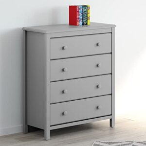 Storkcraft Alpine 4 Drawer Chest (Pebble Gray) – GREENGUARD Gold Certified, Dresser For Nursery, 4 Drawer Dresser, Kids Dresser, Nursery Dresser Drawer Organizer, Chest of Drawers