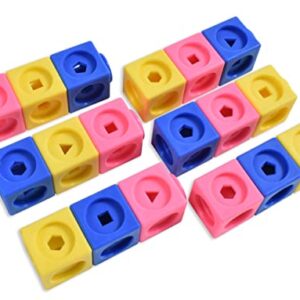 edxeducation Math Cubes - Set of 100 - Math Manipulatives - Classroom Learning Supplies, Homeschool Supplies, Preschool Learning, Counting Toys, Linking Cubes, Math Linking Cubes