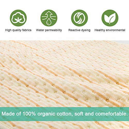 Waterproof Baby Bed Pad Maveek 47.2'' x 27.6'' Baby Organic Mattress Pad Bamboo Blanket Toddler Bed Sheet Protector Reusable High Absorbent Mattress Protector Baby Diaper Changing Pad