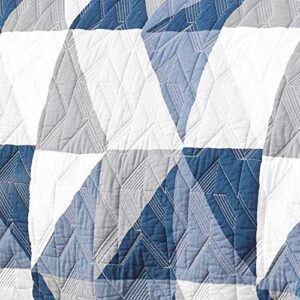 Eddie Bauer - Queen Quilt Set, Reversible Cotton Bedding with Matching Shams, Lightweight Home Decor for All Seasons (North Cove Navy, Queen)