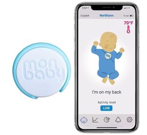 monbaby smart baby movement monitor: tracks abdominal movement, feeling temperature, rollover, and sleeping position. real-time alerts to smartphone. hsa and fsa approved.