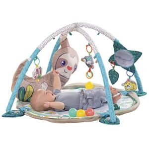 Infantino 4-in-1 Sloth Jumbo - Combination Baby Activity Gym and Ball Pit for Sensory Exploration and Motor Skill Development, for Newborns, Babies and Toddlers