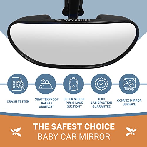 Rearview Baby Car Mirror Windshield Infant Front Facing, Shatterproof Child Safety Mirror, Adjustable Suction Cup (S) by COZY GREENS