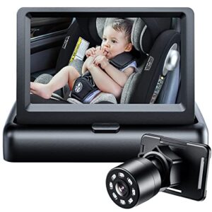 itomoro baby car mirror, view infant in rear facing seat with wide crystal clear view,camera aimed at baby-easily to observe the baby's every move