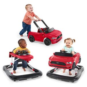 bright starts ways to play 4-in-1 walker - ford mustang, red, ages 6 months +, red