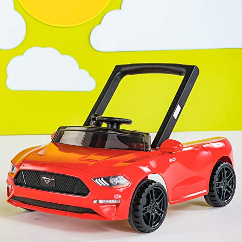 Bright Starts Ways to Play 4-in-1 Walker - Ford Mustang, Red, Ages 6 Months +, Red