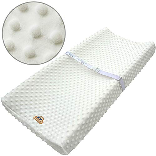 BlueSnail Ultra Soft Minky Dot Changing Pad Cover 2 Pack (Gray+White, 2 Pack)